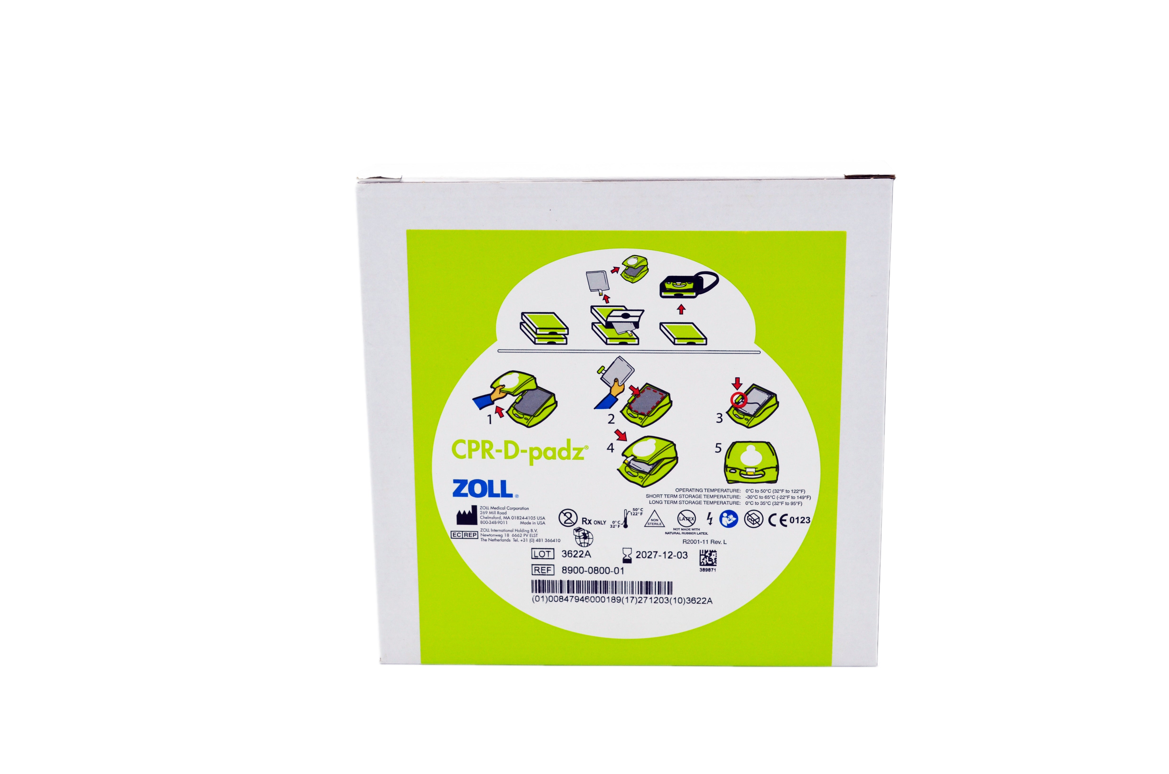 ZOLL, Électrodes CPR-D-padz, adulte